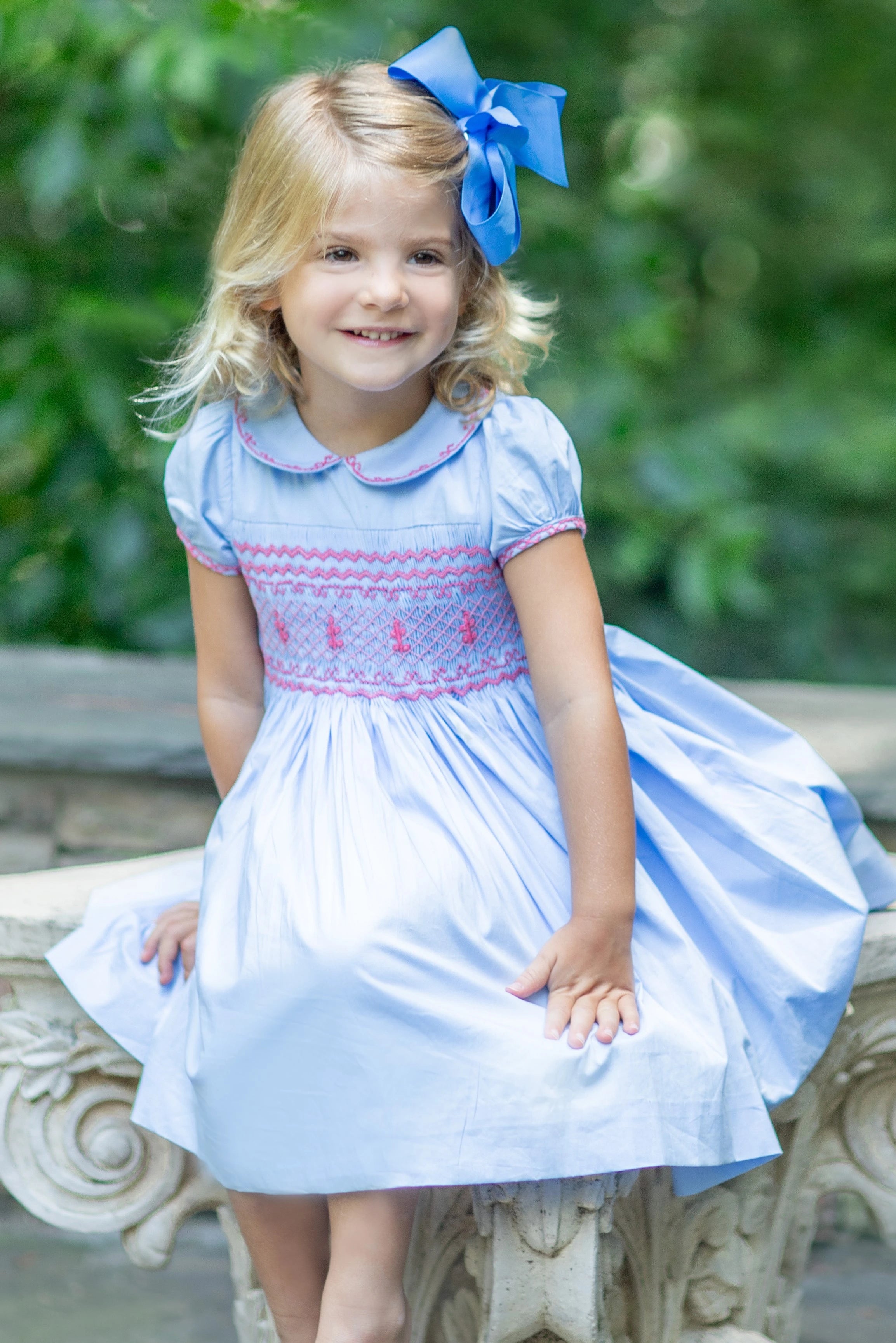 Girls smocked dresses