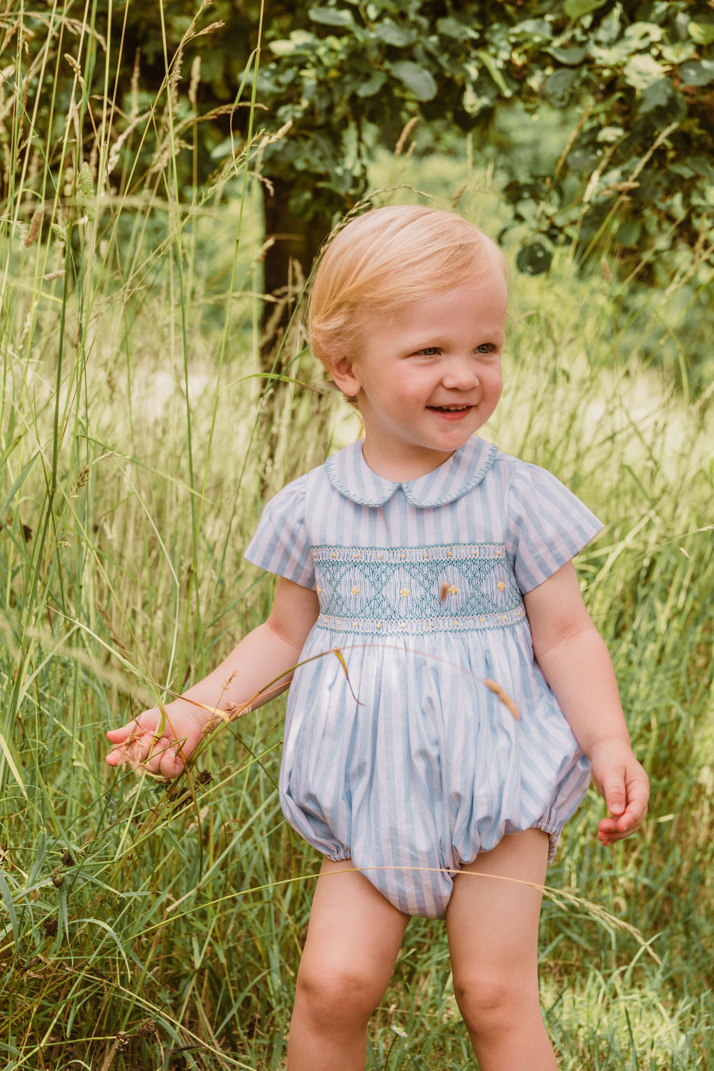 Baby smocked bubbles/rompers