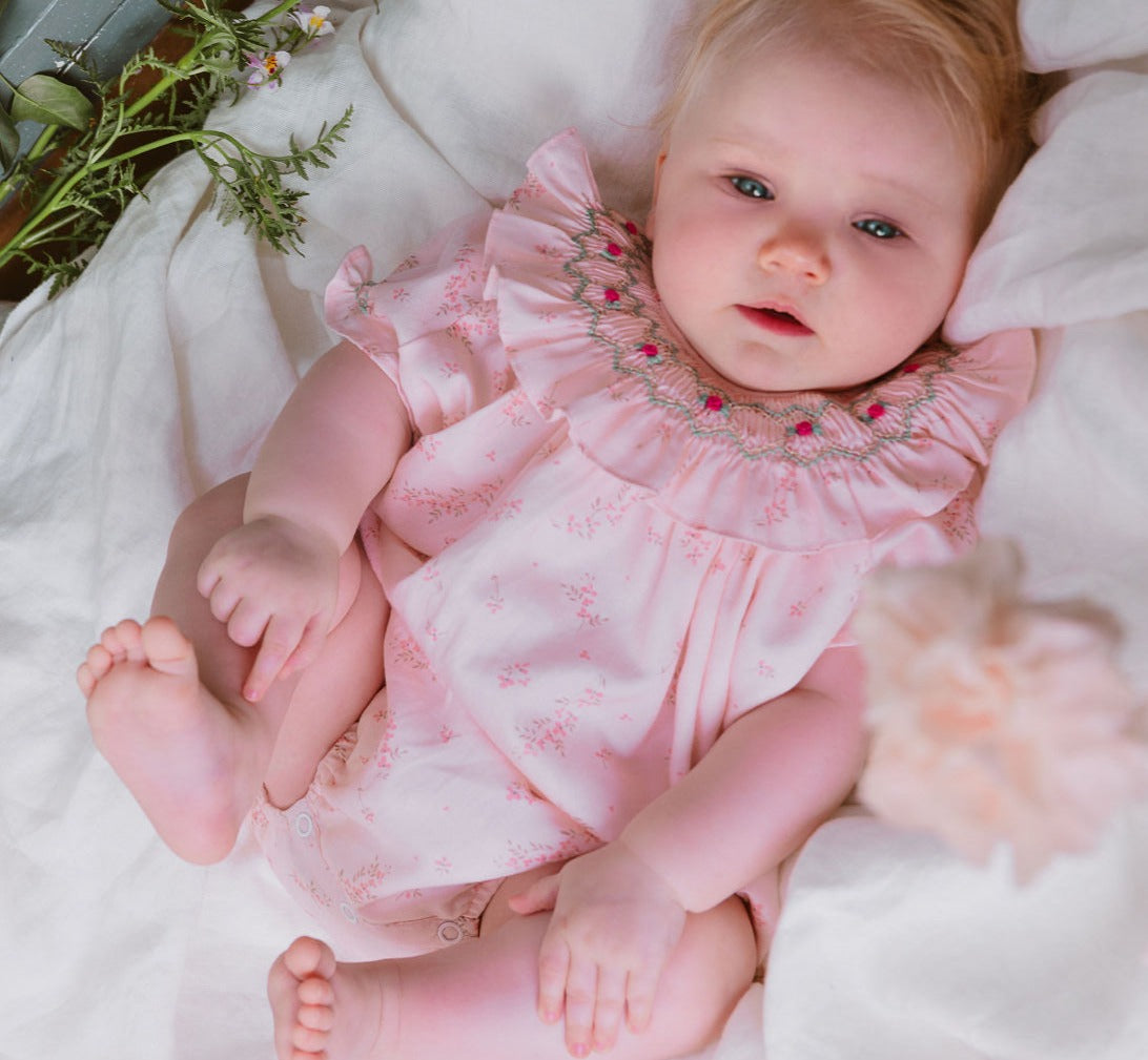 Baby smocked bubbles/rompers